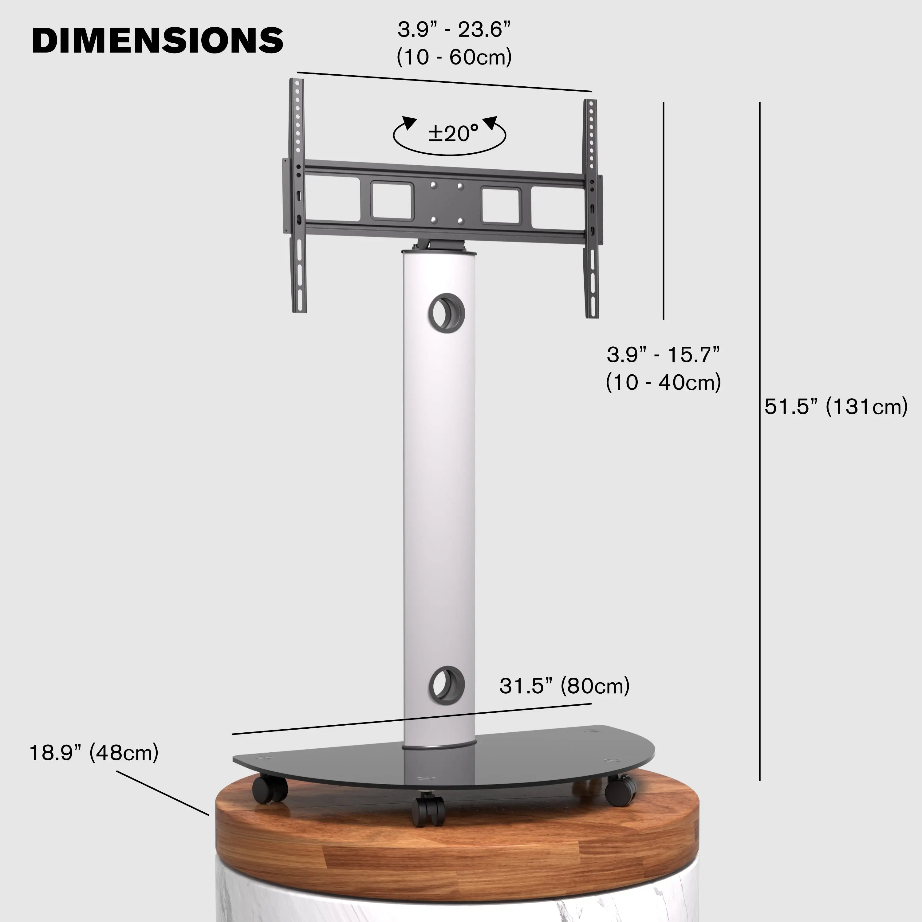 Tv stand with swivel bracket store