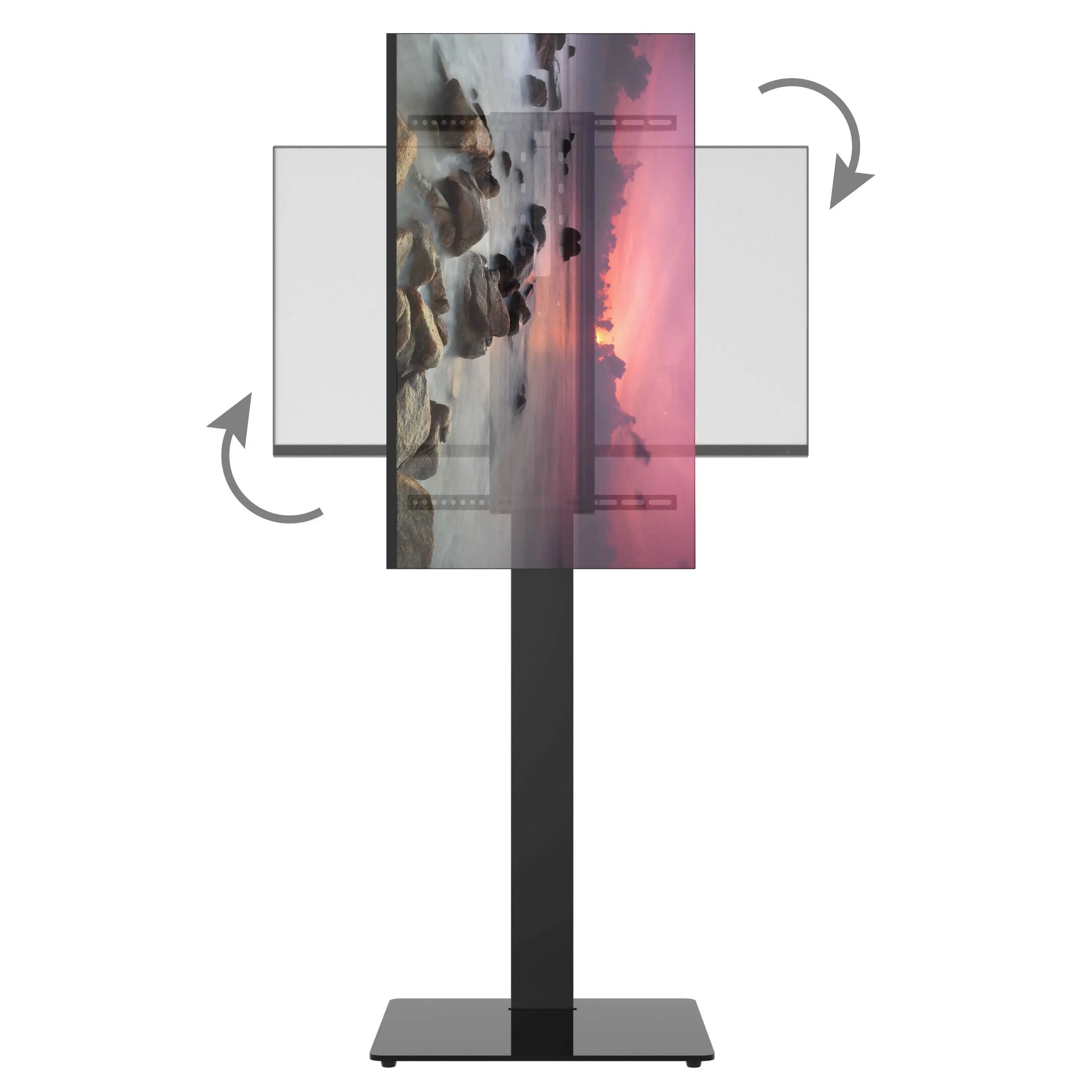 ProMounts Portrait & Landscape Floor TV Stand for 32”-75” TVs, Holds u